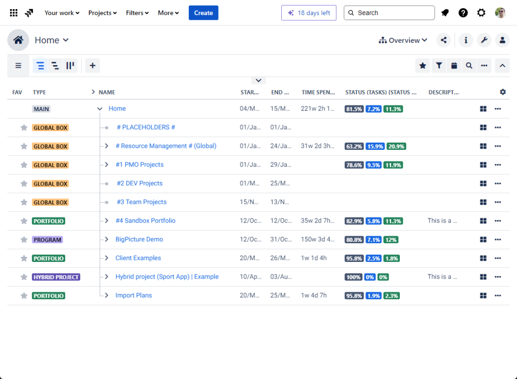 Jira and BigPicture: Efficient Resource Management